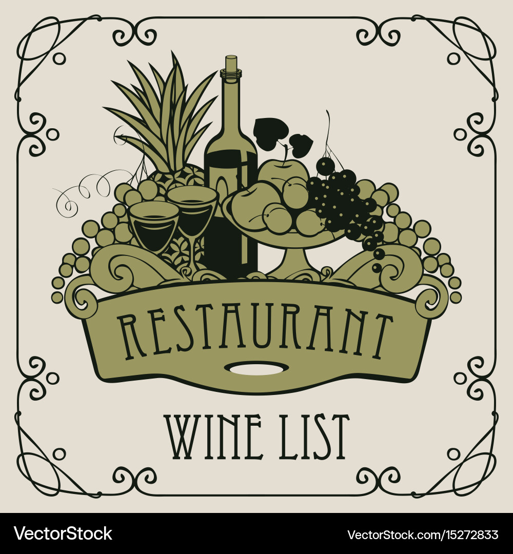 Restaurant menu with hand tray and still life Vector Image