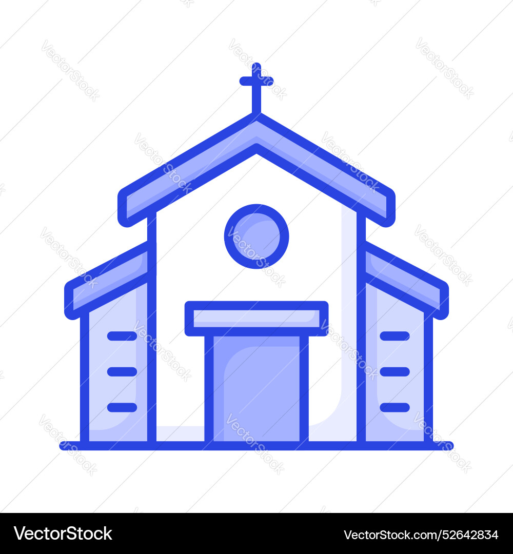 A cathedral building christian wedding house Vector Image
