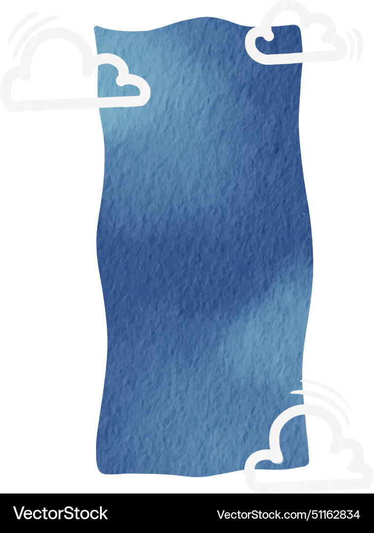 Abstract doodle cloud with blue sky banner Vector Image