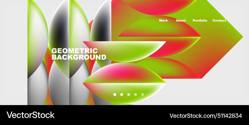 Abstract geometric shapes web design page Vector Image