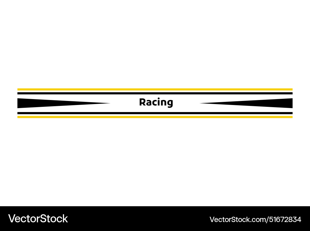 Car race stripe automobile identity vehicle Vector Image