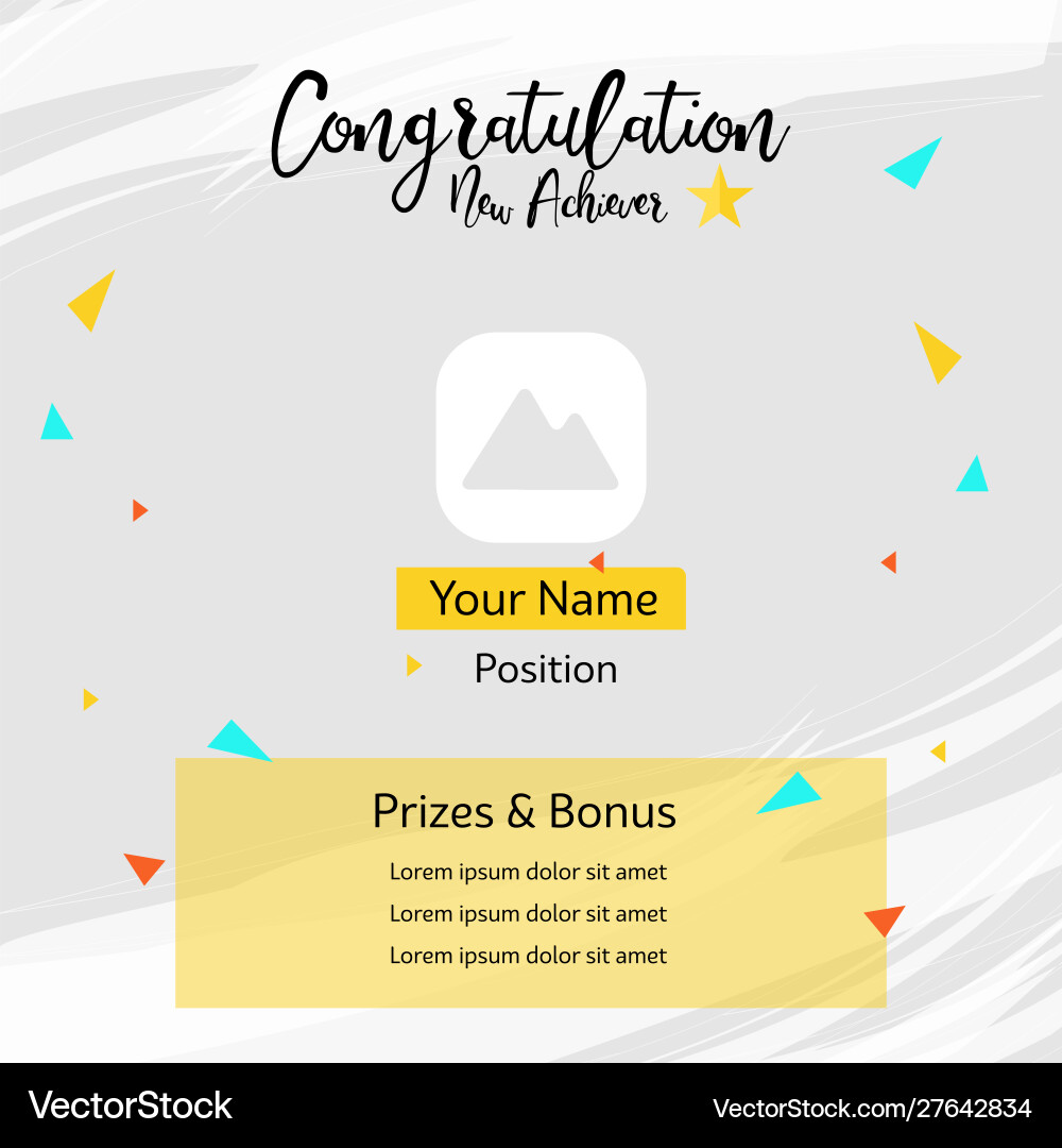 Congratulation social media post Royalty Free Vector Image