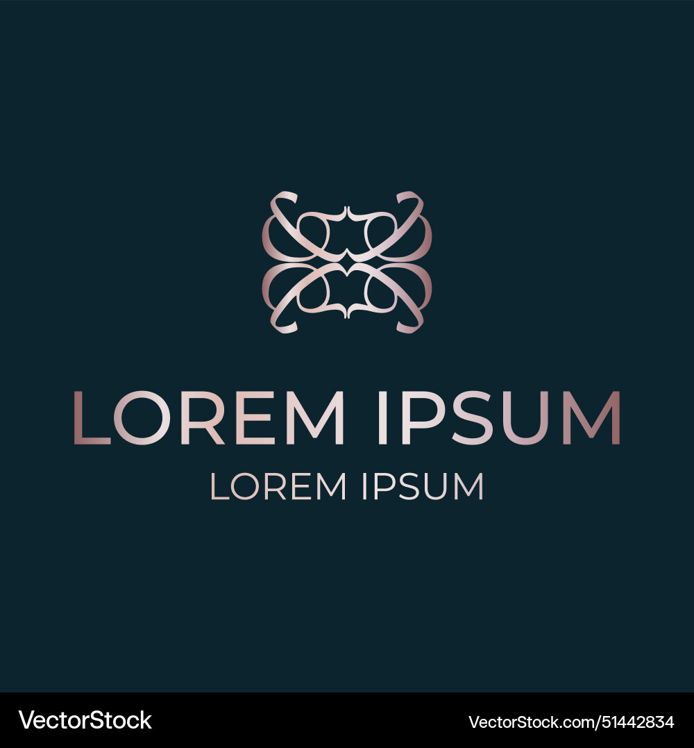 Floral luxury logo Royalty Free Vector Image - VectorStock