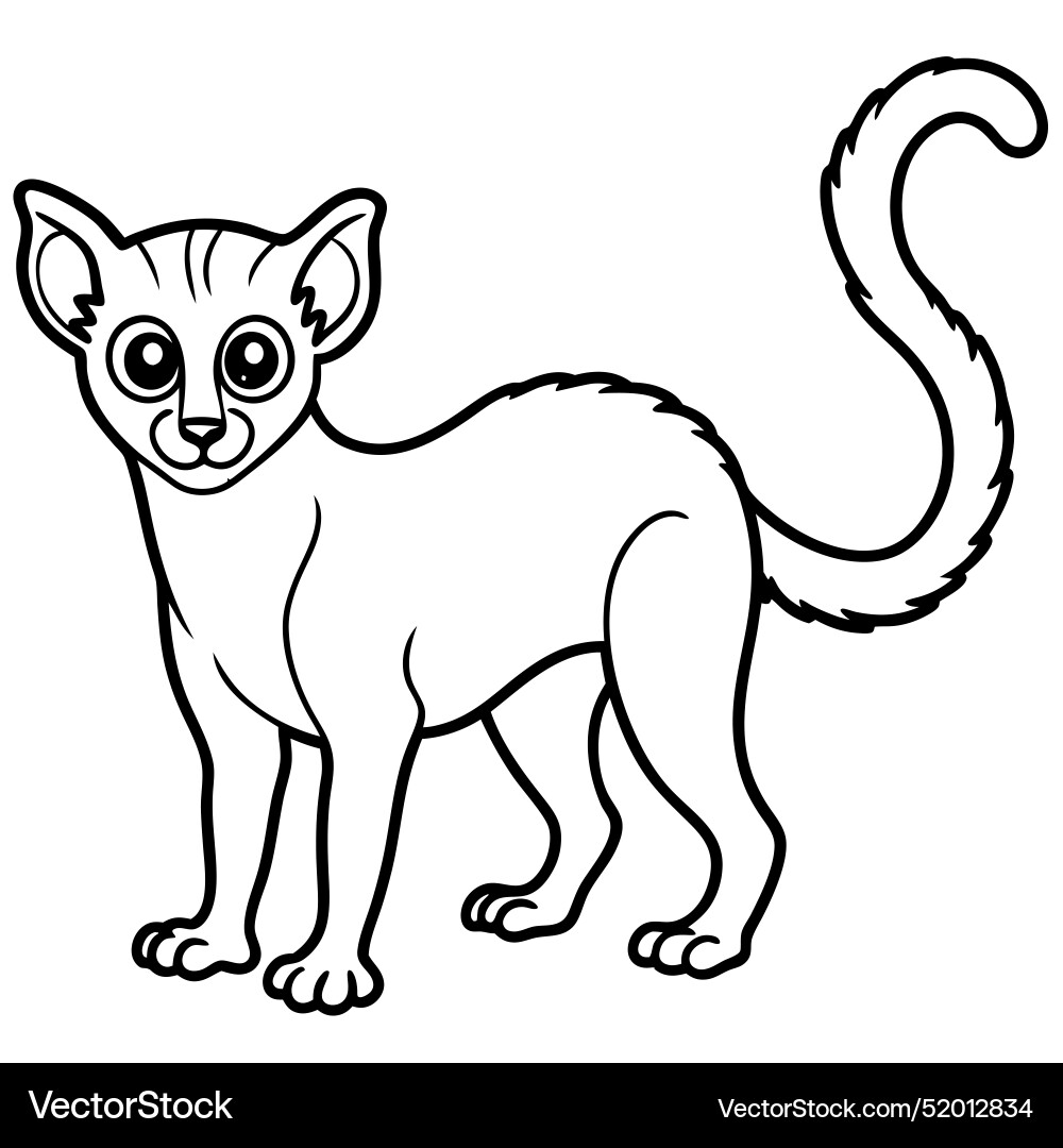 Galago monkey speaks icon Royalty Free Vector Image