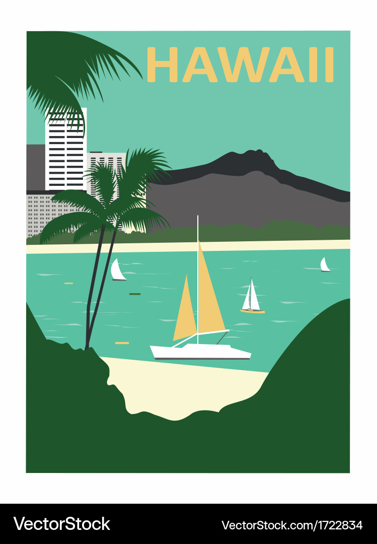 Hawaii usa Royalty Free Vector Image - VectorStock