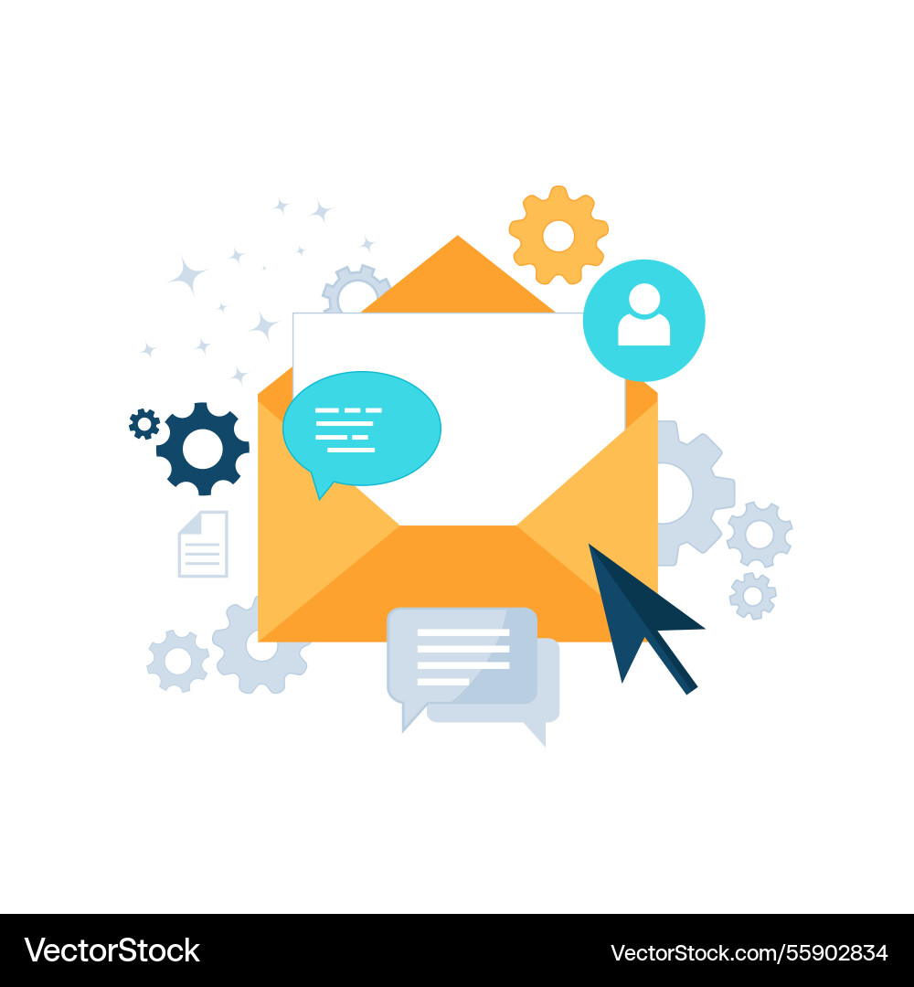 Sending or receiving email concept Royalty Free Vector Image