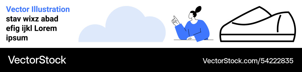 Art of cloud person gesturing Royalty Free Vector Image