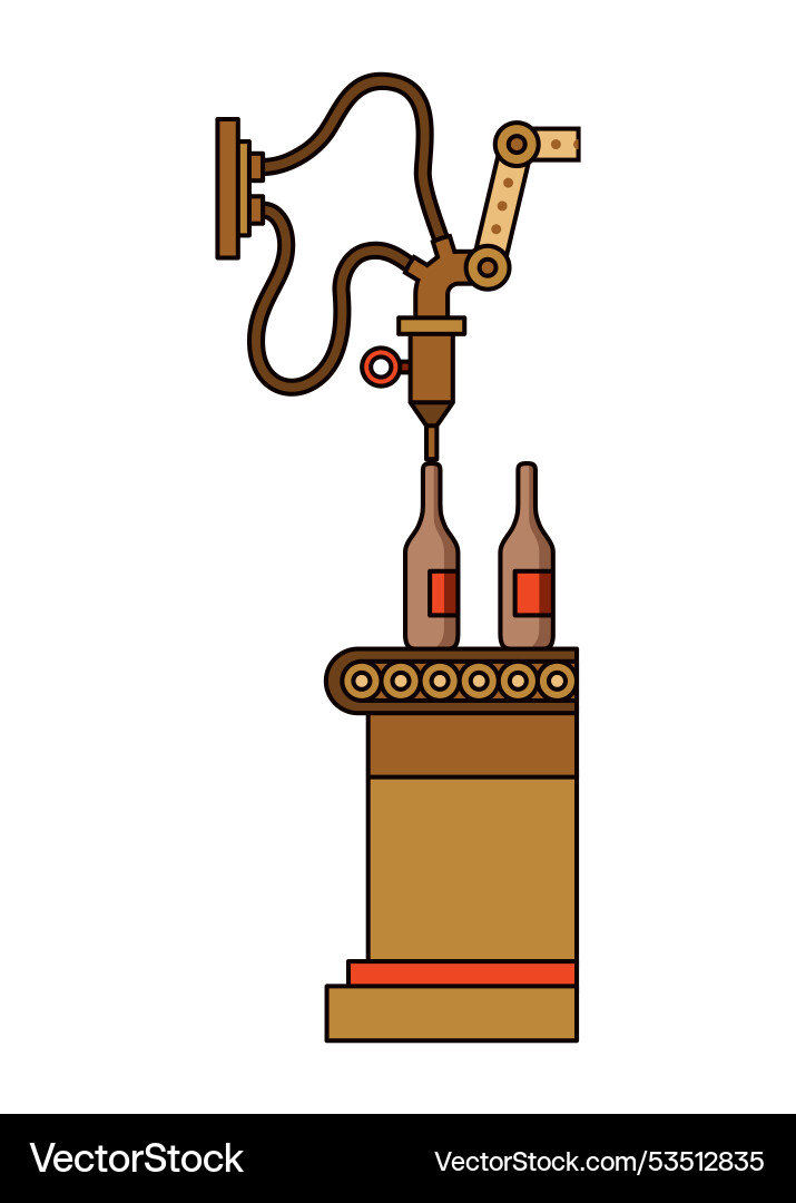 Brewery vintage brewing machine concept beer Vector Image