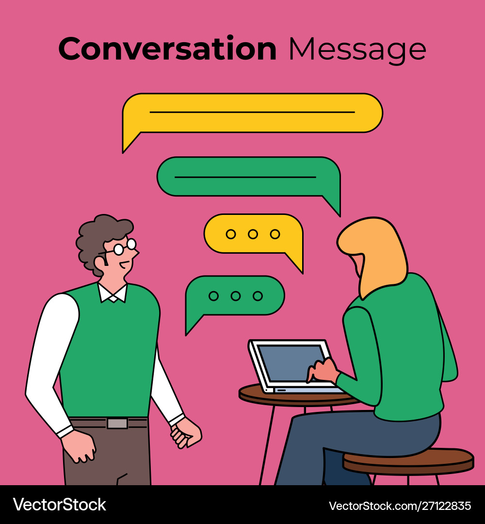 Conversation message people Royalty Free Vector Image
