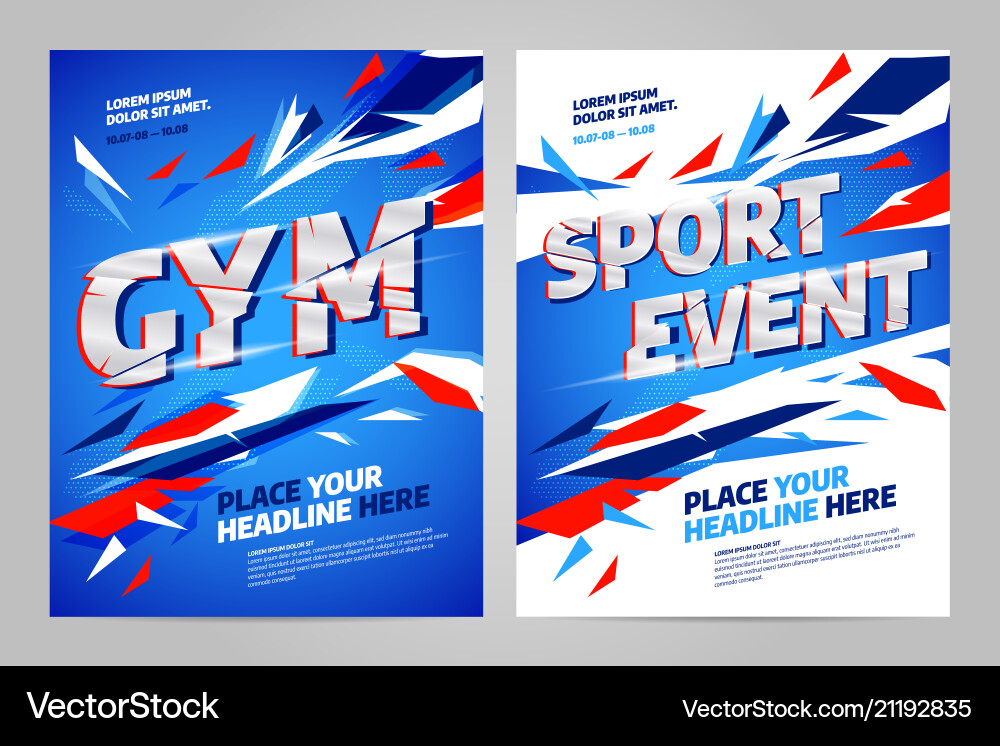 Layout design template for sport Royalty Free Vector Image
