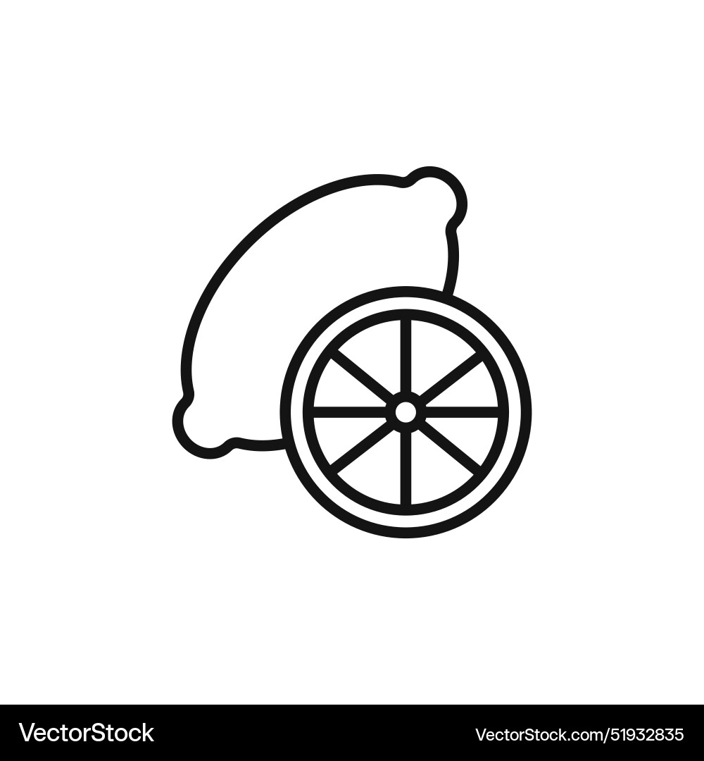 Lemon icon collection fresh citrus for food Vector Image