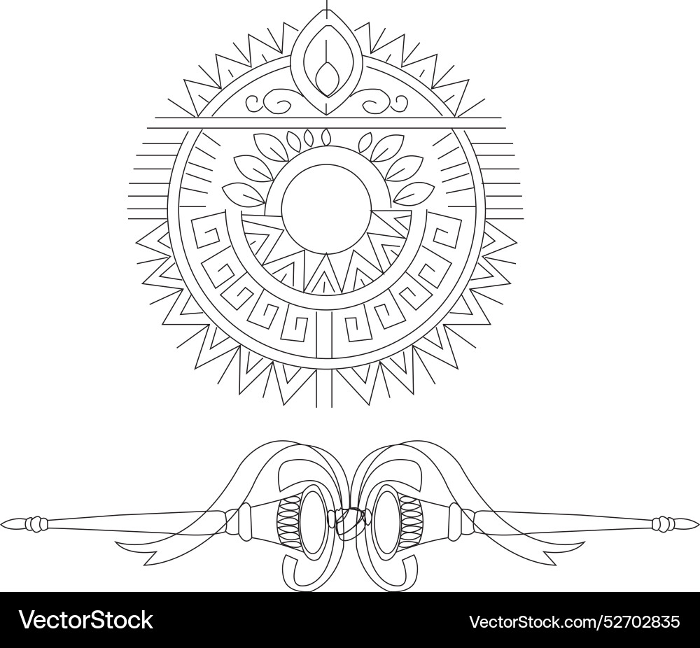 Mandala design elements Royalty Free Vector Image