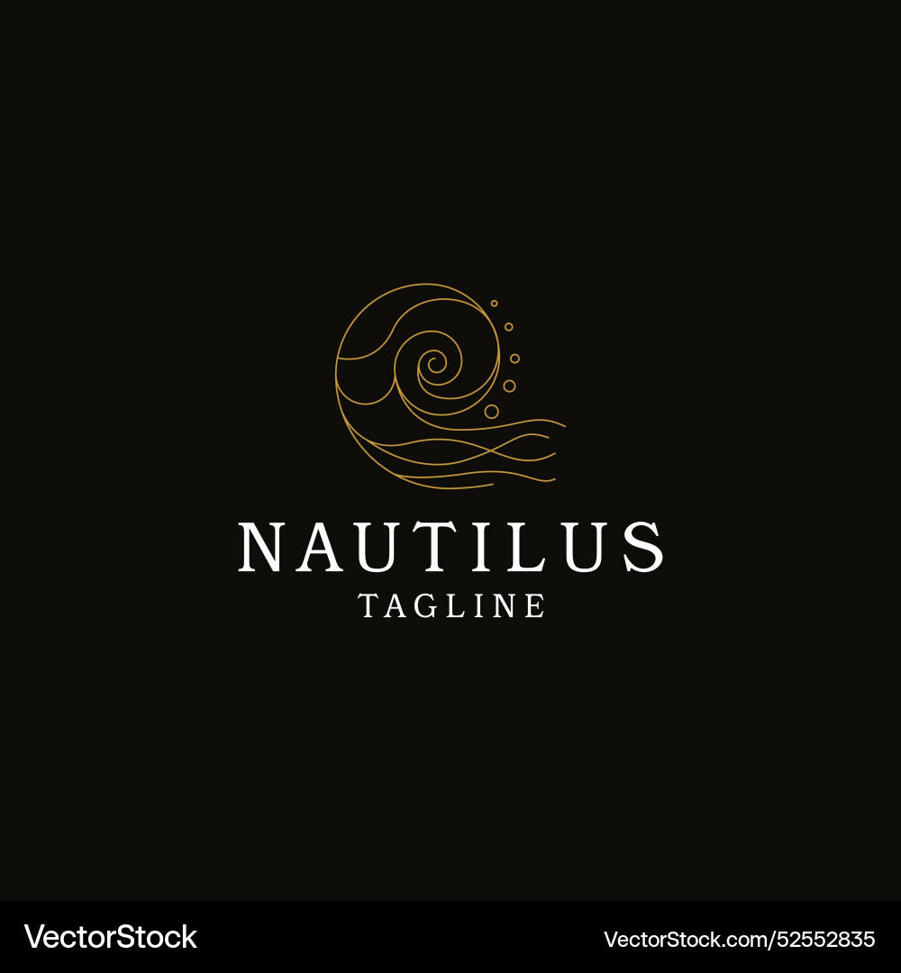 Nautilus shell logo Royalty Free Vector Image - VectorStock