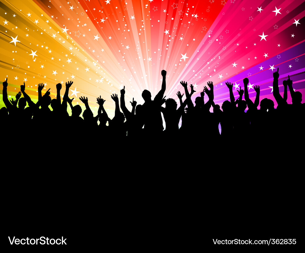 Party crowd Royalty Free Vector Image - VectorStock