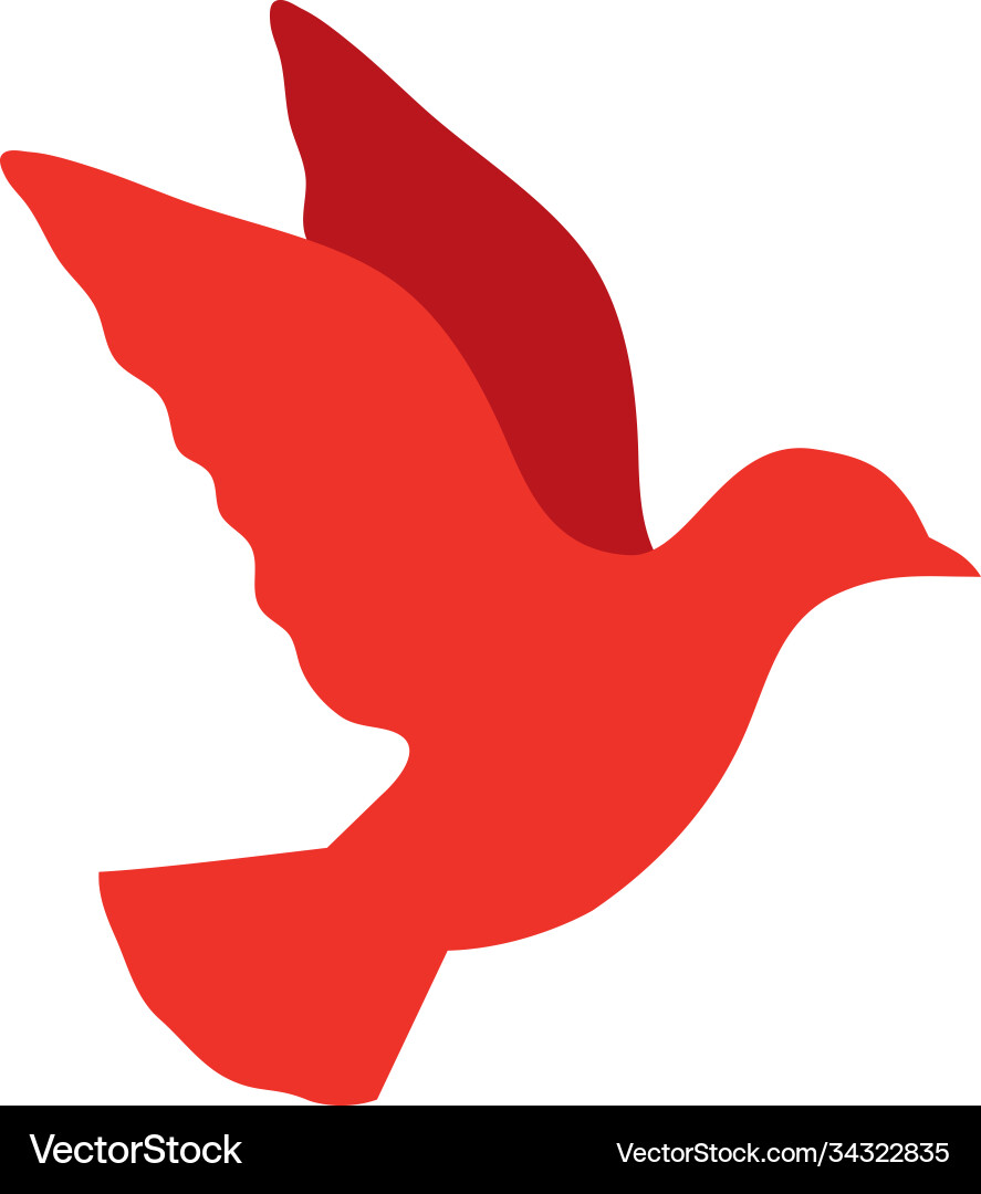 Red dove icon design Royalty Free Vector Image