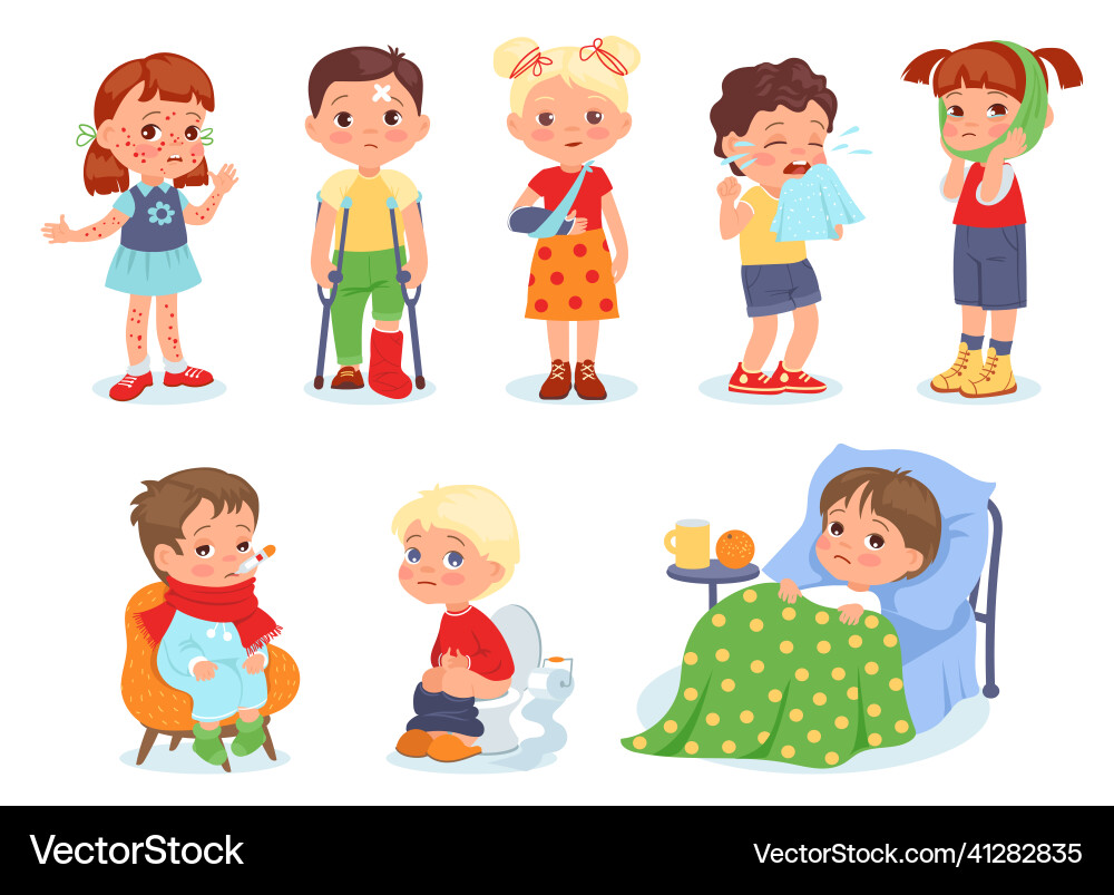 Kid Sick Clipart