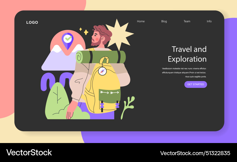Travel and exploration theme Royalty Free Vector Image
