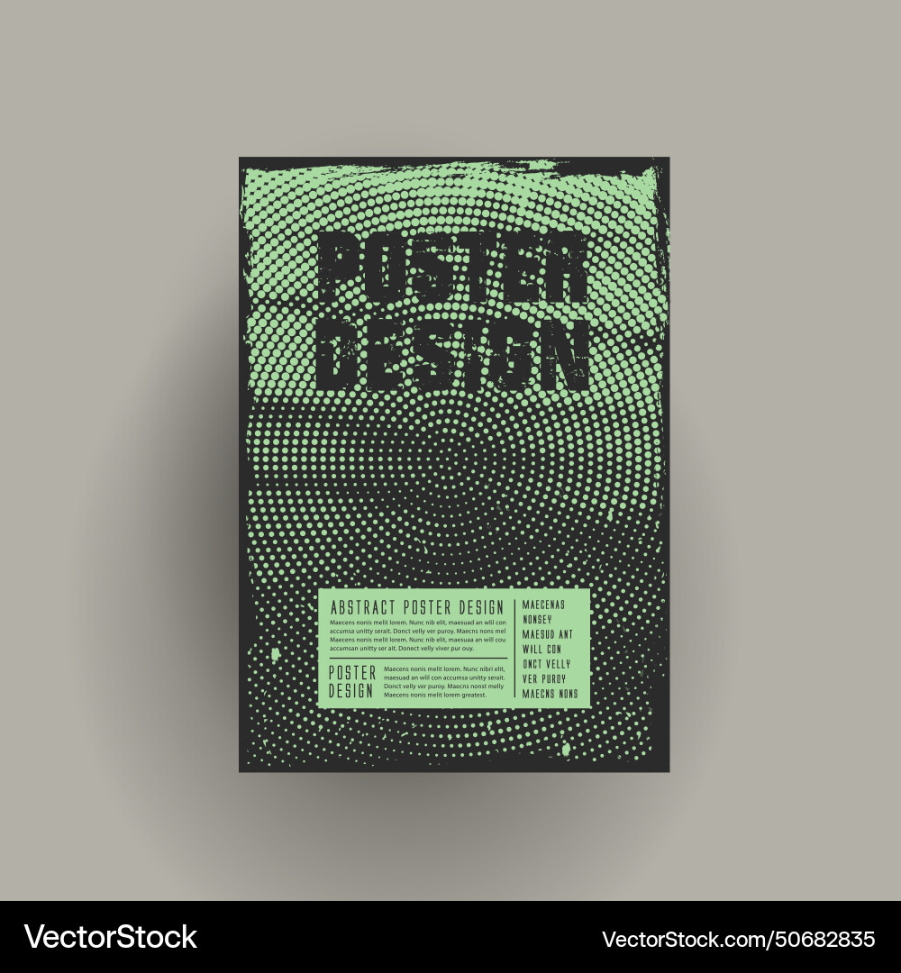 Trendy poster design with fluorescent spot Vector Image