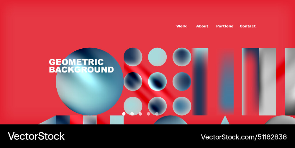 A red background with geometric shapes Royalty Free Vector
