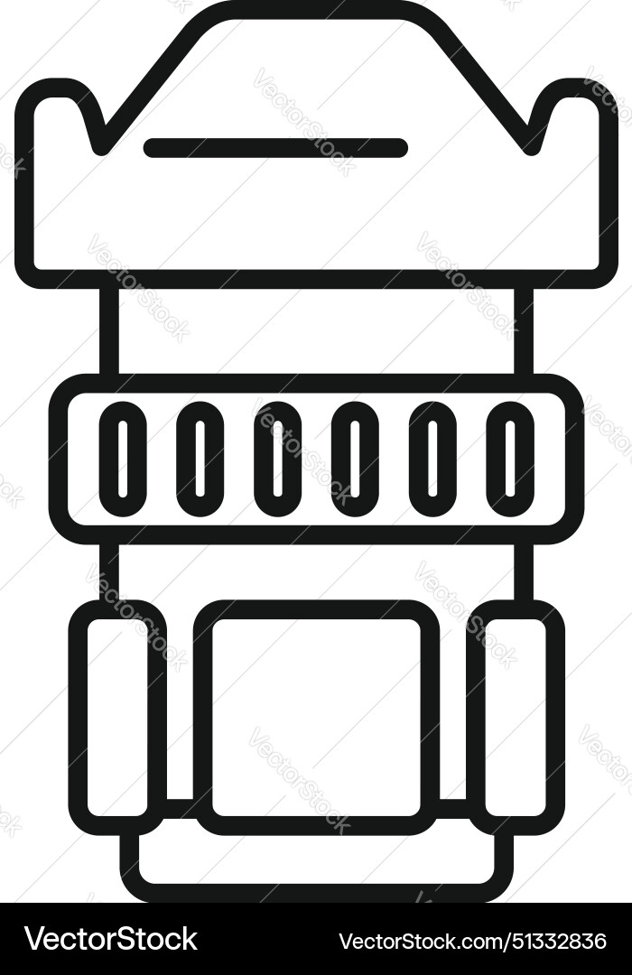 Camera lens line art icon Royalty Free Vector Image