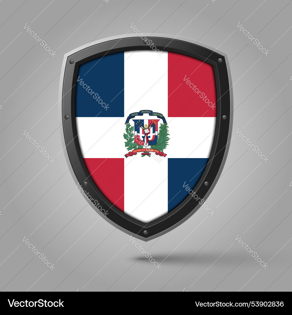 Dominican Republic National Shield Royalty Free Vector Image