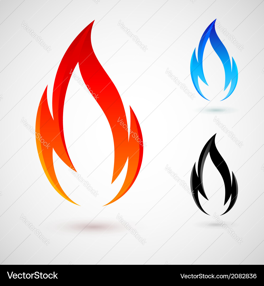 Feuerelemente Lizenzfreies Vektorbild - VectorStock