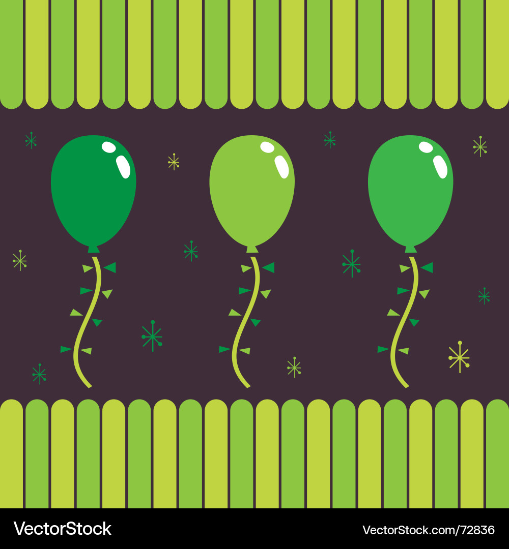 Green balloons Royalty Free Vector Image - VectorStock
