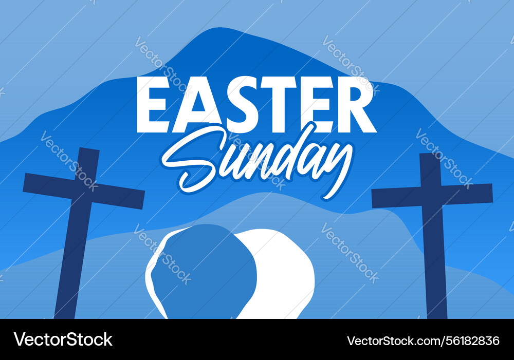 Happy easter sunday to all christians Royalty Free Vector