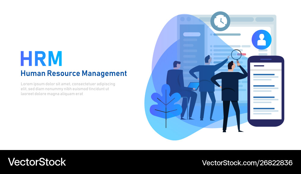 Hrm human resource management hris software Vector Image
