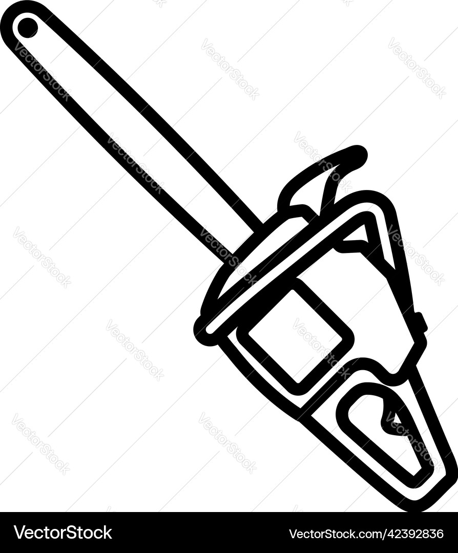 Icon of chain saw Royalty Free Vector Image - VectorStock