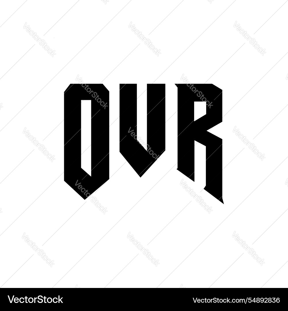 Ovr letter logo design for technology company Vector Image