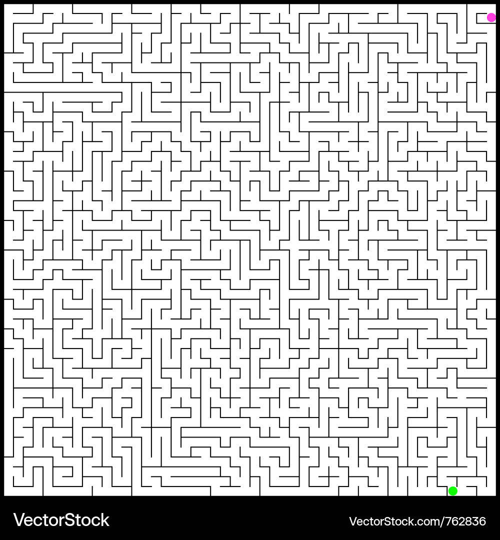 Perfect maze Royalty Free Vector Image - VectorStock