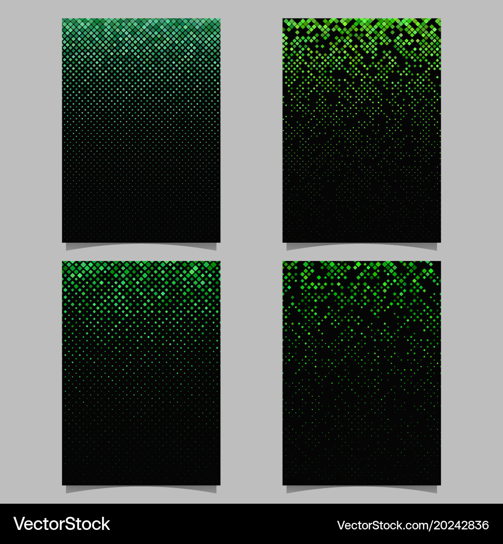 Square pattern brochure template - tile mosaic Vector Image