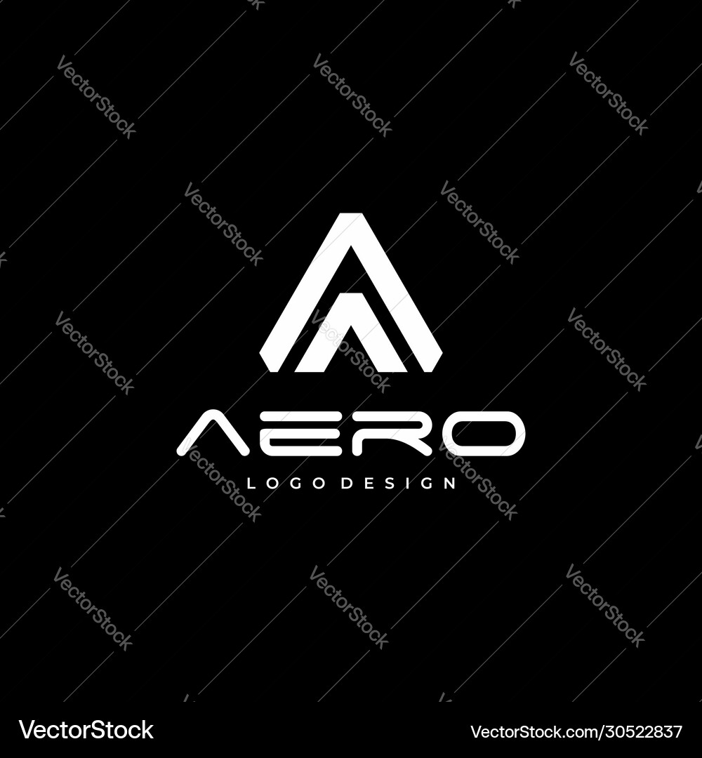 Aero Logo - Modern Aviation Symbol Royalty Free Vector Image
