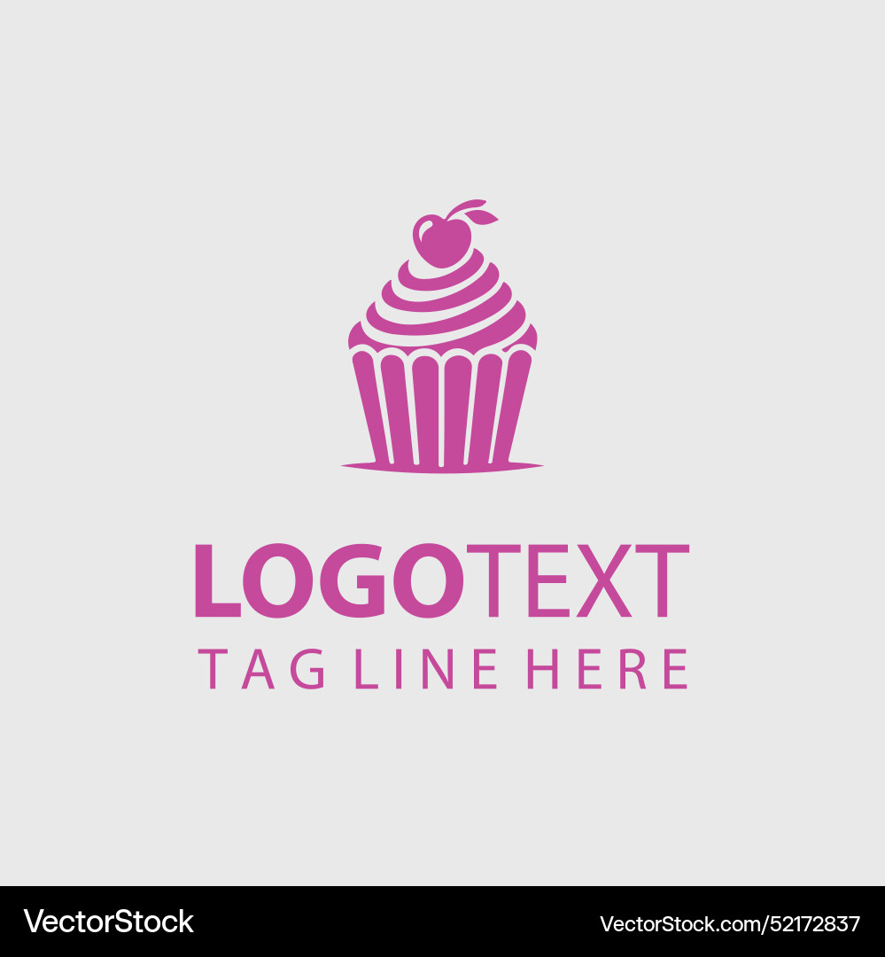 Cup cake logo Royalty Free Vector Image - VectorStock