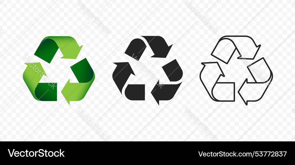 Unique Recycling Logo A Recycling Symbol Illustrating Different Types