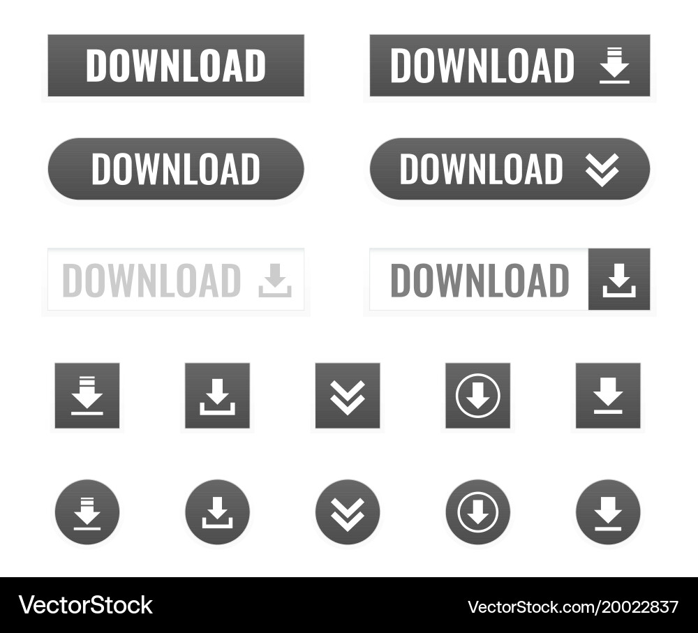 Download button Royalty Free Vector Image - VectorStock