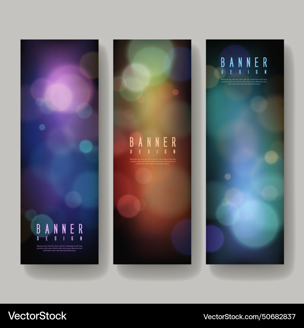 Gorgeous sparkling banners set Royalty Free Vector Image