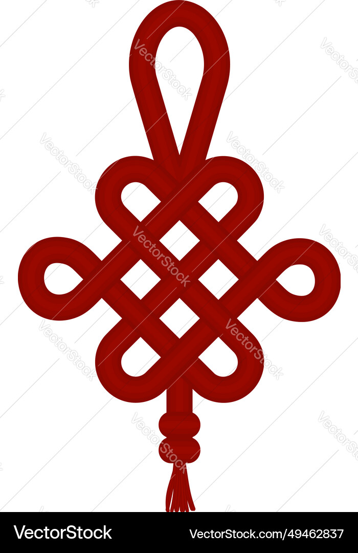 Lunar new year knotted rope Royalty Free Vector Image