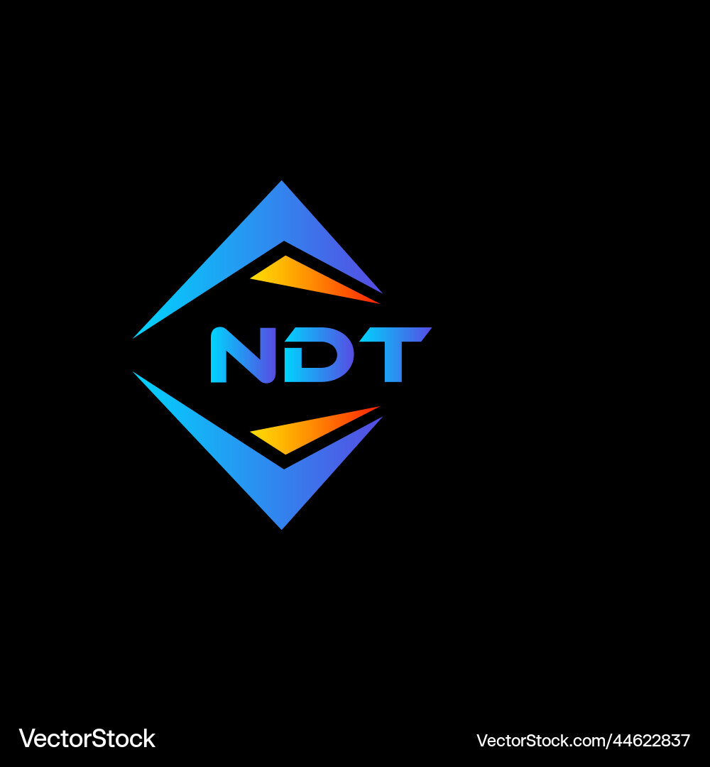 Ndt abstract technology logo design on black Vector Image