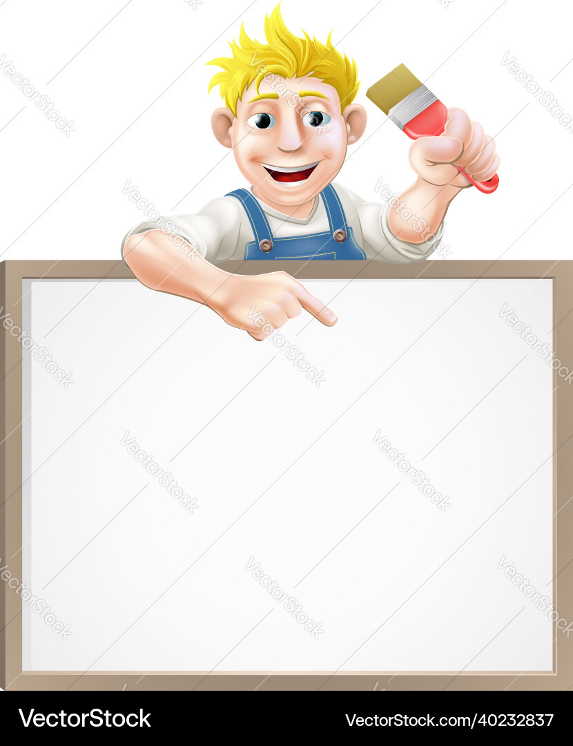 Painter decorator sign Royalty Free Vector Image