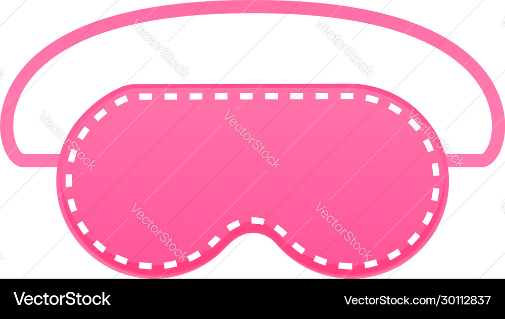 Pink textile sleeping mask icon cartoon style Vector Image