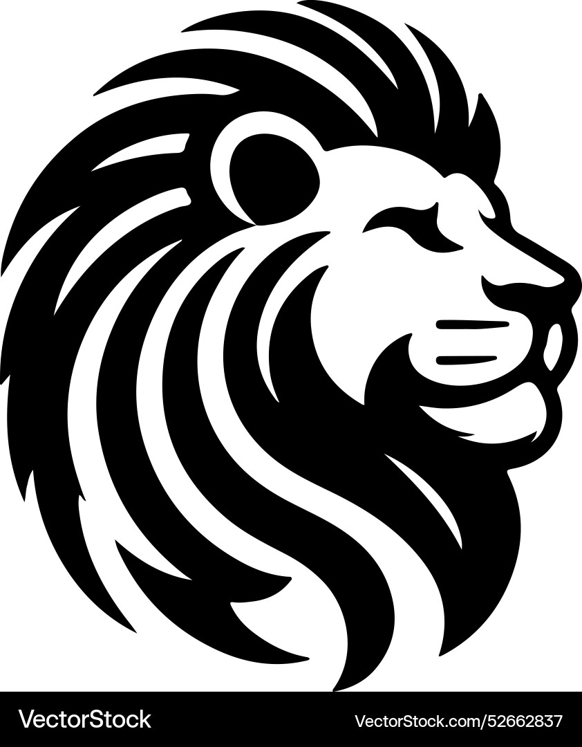 Unleash your brands strength with lion silhouette Vector Image