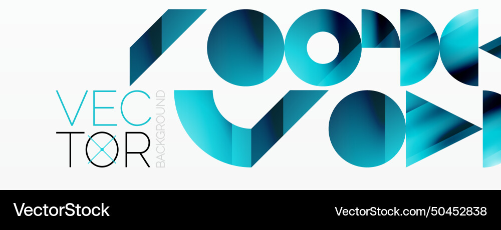 Assorted geometric shapes unite in a minimalistic Vector Image