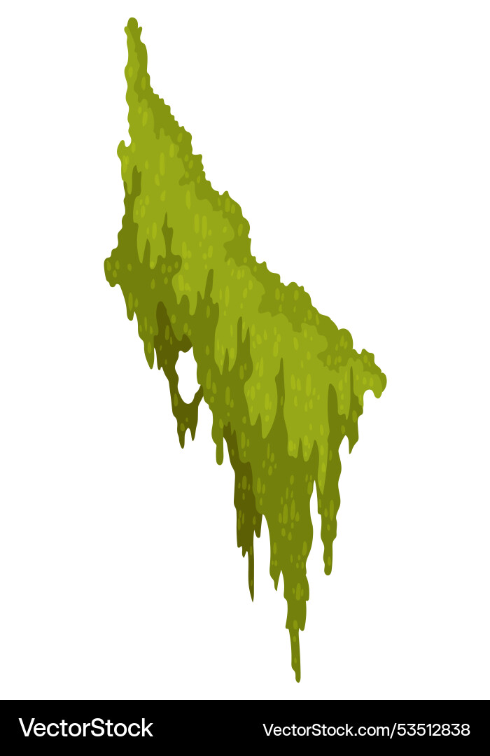 Cartoon jungle moss shape green swamp Royalty Free Vector