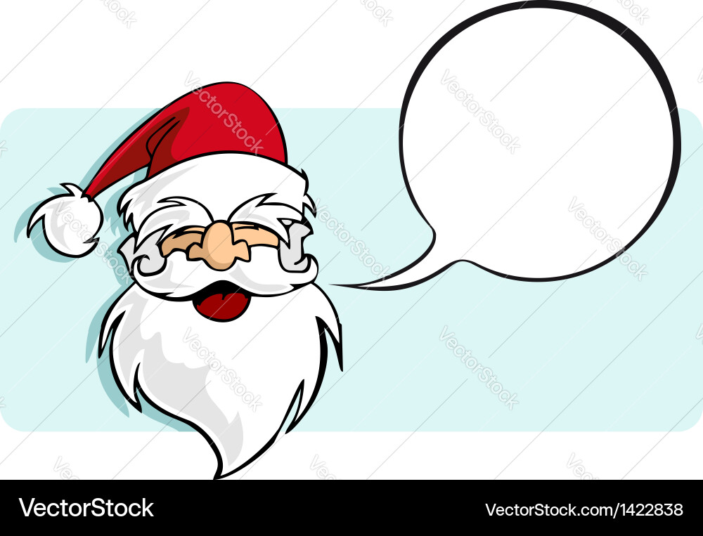 Christmas series santa claus with a blank comic Vector Image