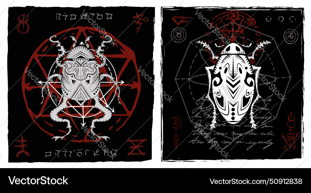 Design set with decorated bugs Royalty Free Vector Image