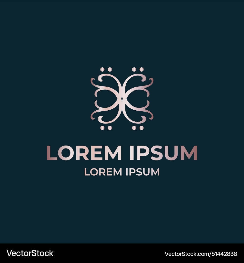 Floral luxury logo Royalty Free Vector Image - VectorStock