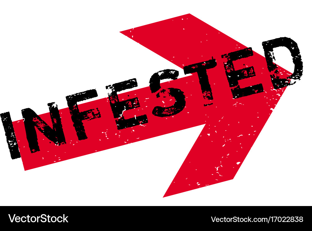 Infested rubber stamp Royalty Free Vector Image