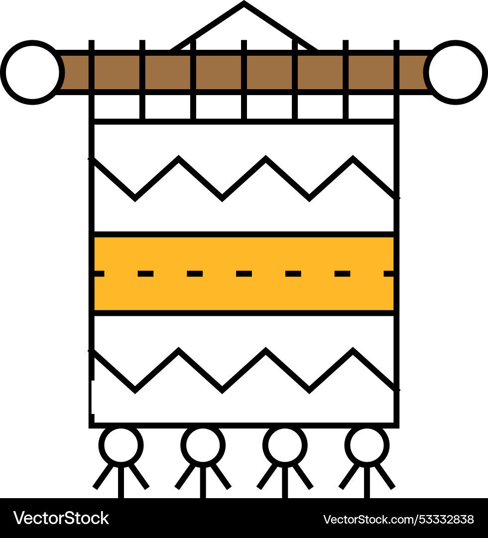 Weaving carpet icon color Royalty Free Vector Image